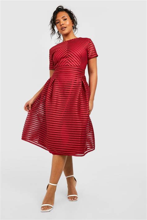 Plus Boutique Full Skirted Prom Midi Dress Boohoo