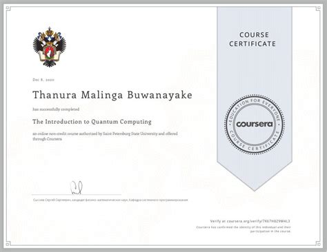 Thanura Malinga On Linkedin Quantumcomputing Coursera Quantumcomputers Datascience