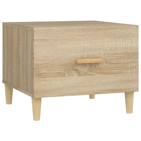 HUA Tables Table basse Chêne sonoma 50x50x40 cm Bois d ingénierie