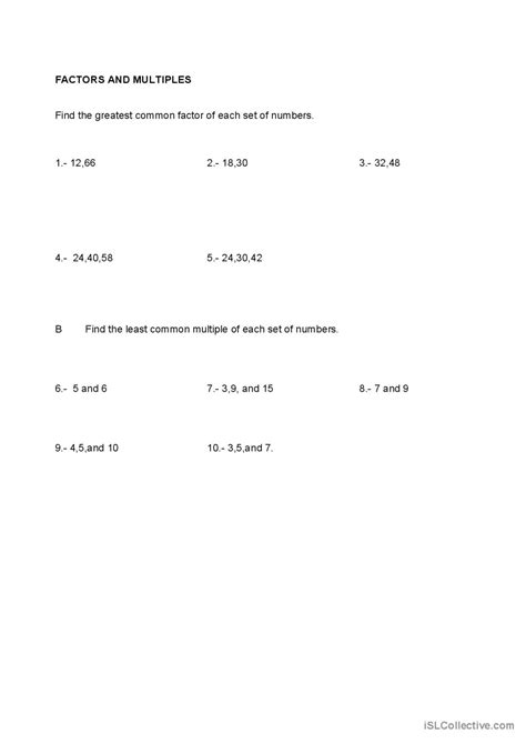 Math Activities For Six Graders English Esl Worksheets Pdf And Doc