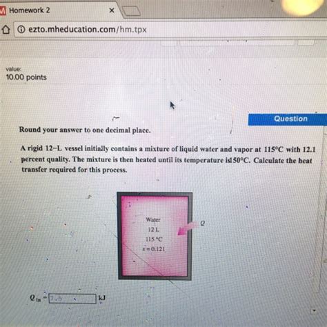 Solved A Rigid 12 L Vessel Initially Contains A Mixture Of