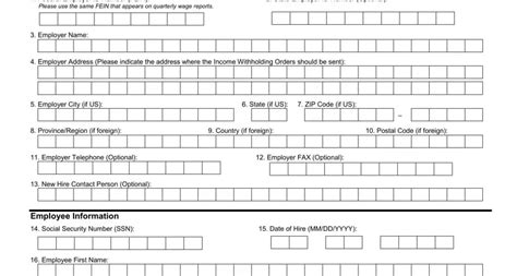 Texas New Hire Reporting Form Fill Out Printable PDF Forms Online