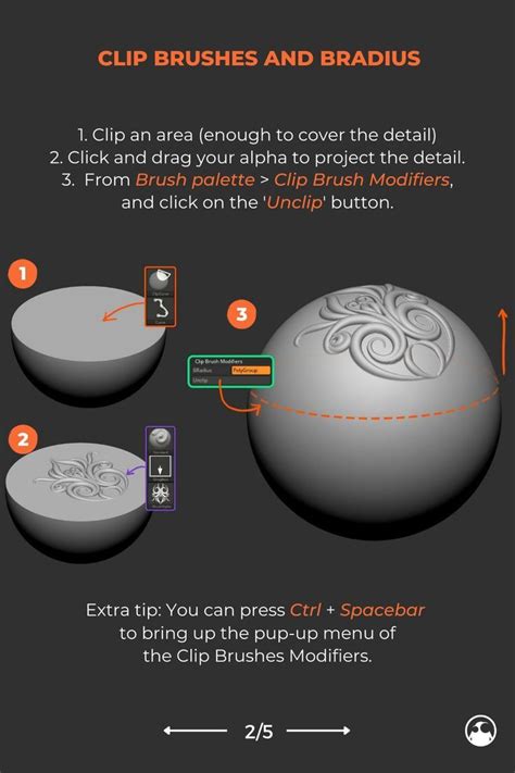 Clip Brushes And BRadius Zbrush Tutorial Zbrush Sculpting Tutorials