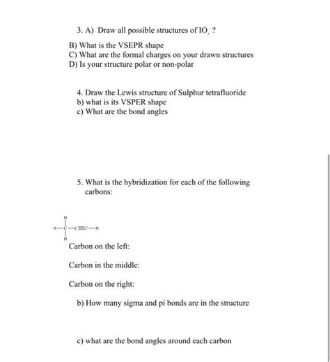 solved 3 a draw all possible structures of io− b what is