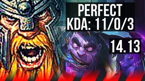 OLAF Vs DR MUNDO TOP 11 0 3 66 Winrate 6 Solo Kills Legendary