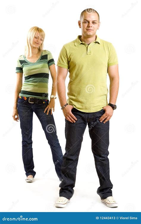 Woman Checking Out A Man Stock Image Image Of Pose Woman 12443413