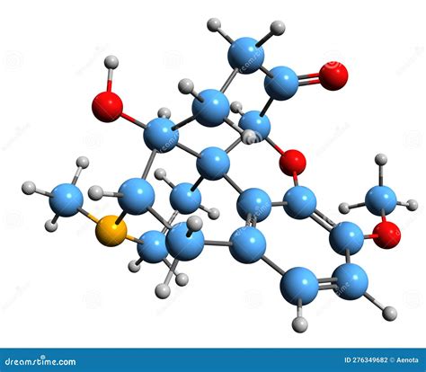 3d Image Of Oxycodone Skeletal Formula Stock Illustration