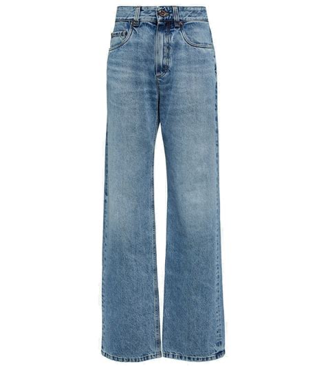Brunello Cucinelli Embellished Wide Leg Jeans Brunello Cucinelli