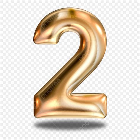 2 Number 3d Png Number 2 3d Golden Two Two Number 2 Number 3d Png