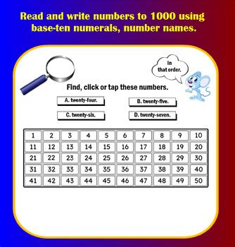 Read And Write Numbers To Using Base Ten Numerals And Number Names