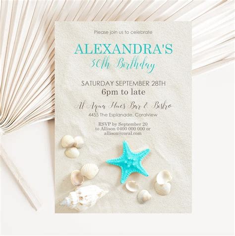 Seashell Invitation Template