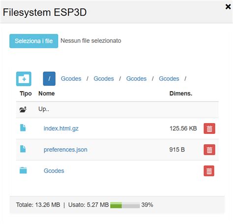 [bug] filesystem looks empty after failing to upload a gcode file · issue 82 · luc github esp3d