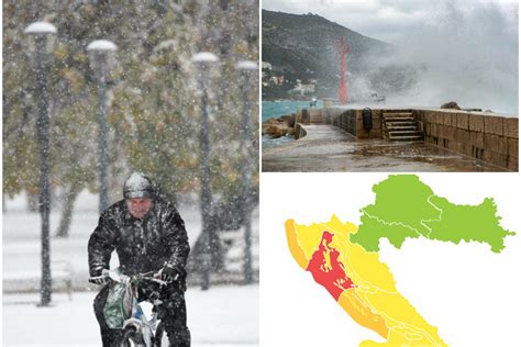 STIŽE VELIKA PROMJENA VREMENA Upaljen crveni alarm bura će udarati do