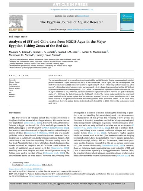 pdf analysis of sst and chl a data from modis aqua in the major