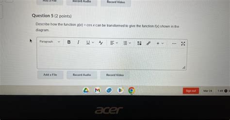 Solved Determine An Equation Of The Form F X Acos Bx For Chegg