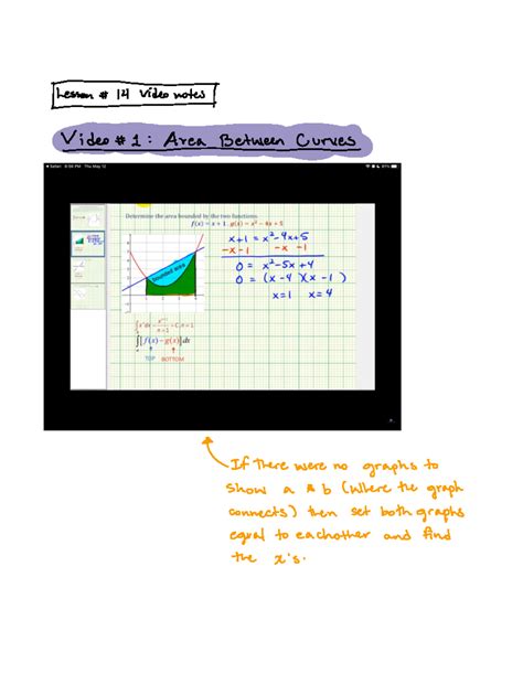 6 1 using definite integrals to find area and length 1lessoninvideo