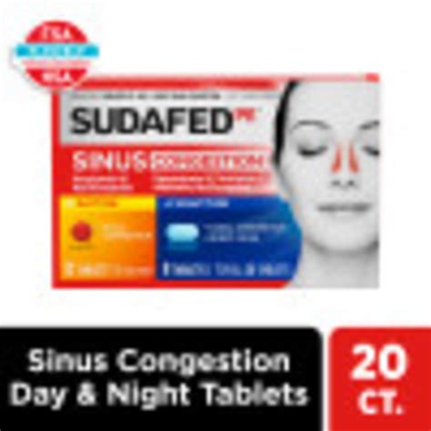 Sudafed Pe Day Night Maximum Strength Sinus Decongestant 20 Ct