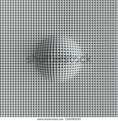 Spherical Convex Matrix 3d Illustration Stock Illustration 1260983569