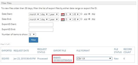 Export File Explained FrontStream