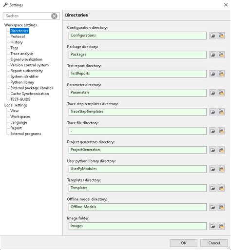 Settings Tracecheck 20254 Help