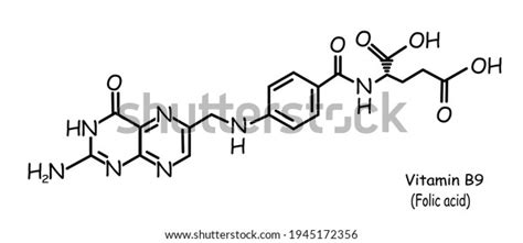 Vitamin B9 Structure Folic Acid 400 Mcg Tablets 400 Vegan Vitamin B9