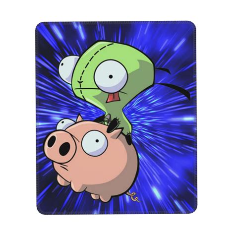Invader Zim Mouse Pad Non Slip Rubber Desktop Mousepads 7 9 X 9 5 In Computer Mouse Mat