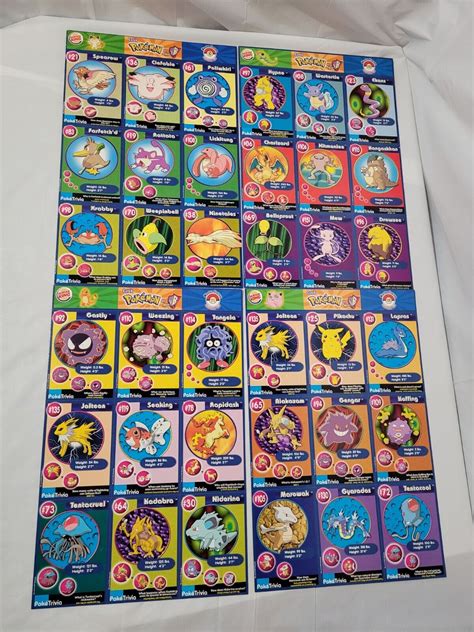 Mavin 1999 Burger King Pokemon Cards Uncut Sheet Complete Master