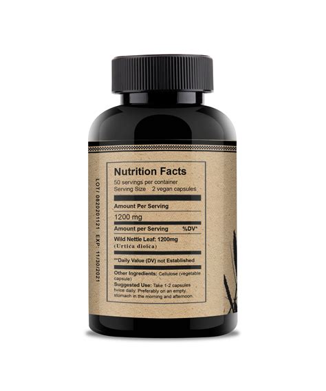 Vines Yard® Wild Nettle Leaf Stinging Nettle 100 Vegan Capsules