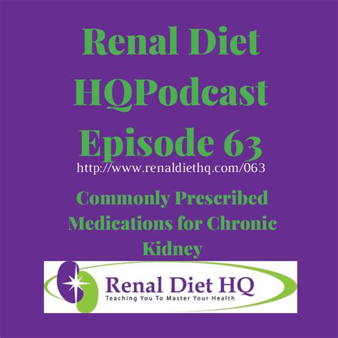 Renal Diet Podcast 063 Commonly Prescribed Medications Renal Diet Hq