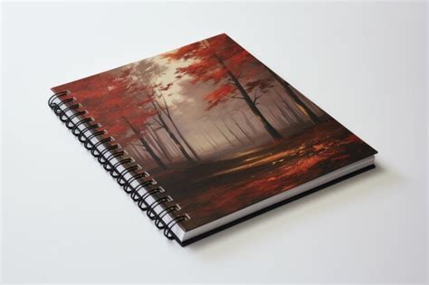 Premium Ai Image Efficient Functional Autumn Forest Writing Notebook