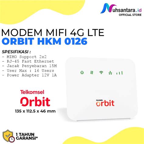 Jual [𝐎𝐑𝐈𝐆𝐈𝐍𝐀𝐋] Modem Router Mifi Telkomsel Orbit Star Lite Hkm 0126 Modem Router Gsm Wifi 4g