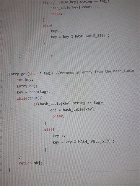 Solved Include Define Hash Table Size Typedef Struct Chegg