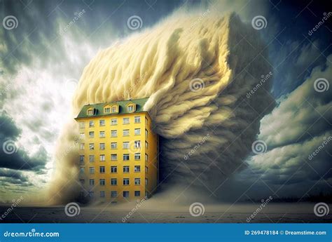 Effet Visuel Dune Maison Qui Disparaît Dans Le Brouillard Ou La Brume
