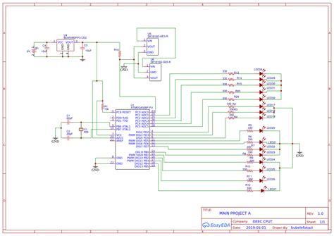 Pov LED Clock Schematic EasyEDA Open Source Hardware Lab