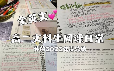 【全英文】高二文科生网课日常｜我的2022年度总结 Sureynini Sureynini 哔哩哔哩视频