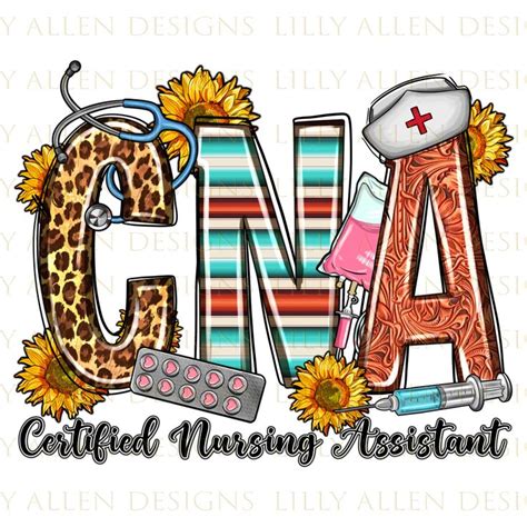 Cna Western Png Sublimation Design Download Certified Nursing