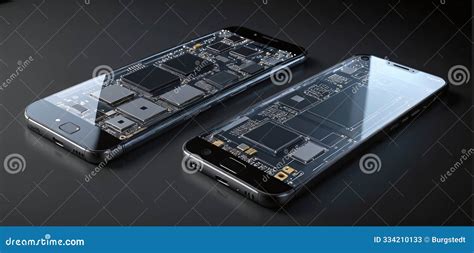 Illustrative Fictional Representation Of A Transparent Cell Phone Shows