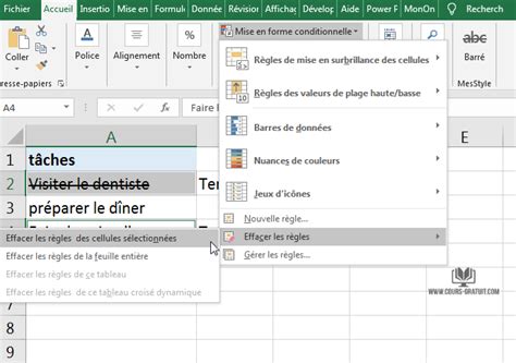 Tutoriel Comment Barrer Dans Excel Tutoriel Excel