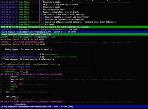 using the “tig” git console ui random engineering