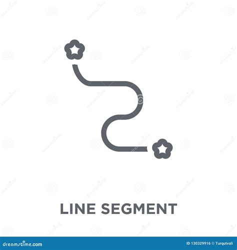 Line Segment Icon From Geometry Collection Stock Vector Illustration Of Segment Segmentation