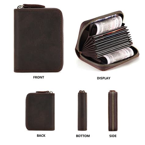 Genuine Leather Large Capacity Rfid Anti Magnetic Money Clip Organ