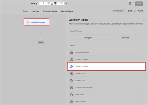Workflow Trigger Contact Created Highlevel Support Portal