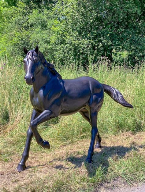 Casa Padrino sculpture décorative en bronze de luxe cheval 188 x 64 x H