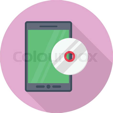 Disc Vector Flat Colour Icon Colourbox