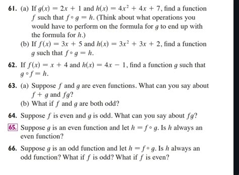 Solved A ﻿if G X 2x 1 ﻿and H X 4x2 4x 7 ﻿find A