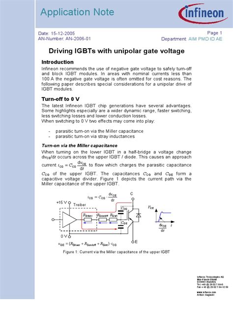 Infineon An2006 01 Driving Igbts With Unipolar Gate Voltage An V1 0 En Pdf Capacitor Field