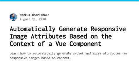 Automatically Generate Responsive Image Attributes Based On The Context