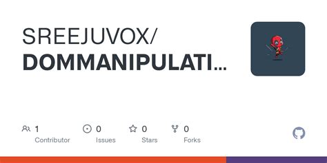 Github Sreejuvoxdommanipulation