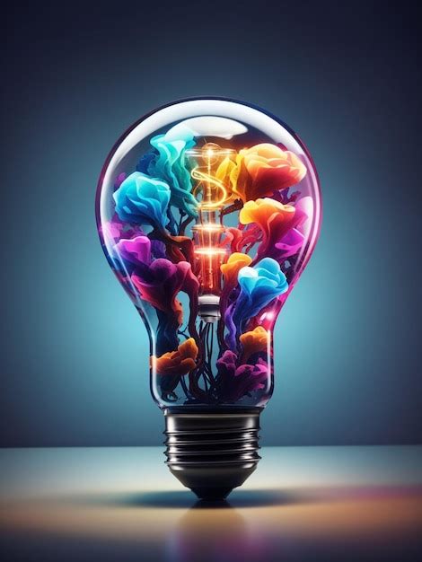 Premium AI Image Glowing Cinematic Lightbulb Creative Idea Spark With