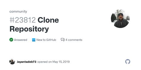 Clone Repository Community Discussion Github